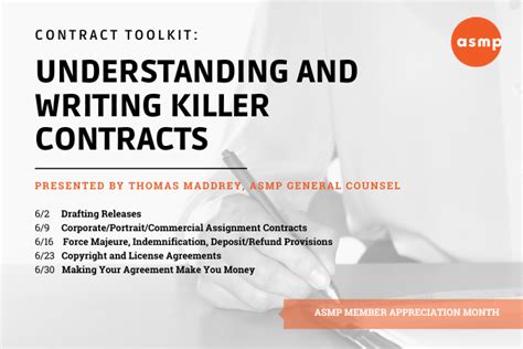 Workshop Contract Toolkit Understanding And Writing Killer Contracts Asmp