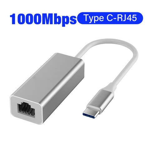 Usb 3 0 Ethernet Adapter 100m 1000mbps Type C To Rj45 Lan Thunderbolt 3 For Laptop Pc Macbook