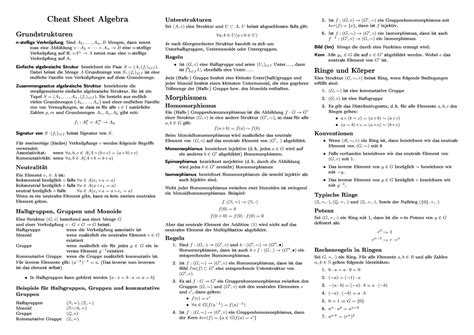 Lineare Algebra Cheat Sheet Linear Algebra Cheat Sheet For Machine