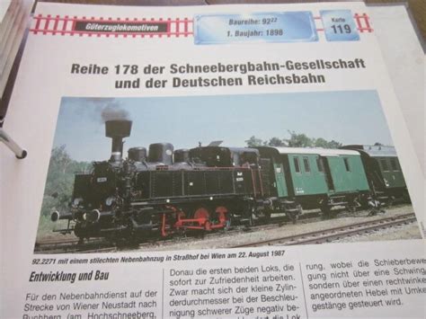 Dampflok Risszeichnung G 119 Reihe 178 Schneebergbahn Gesellschaft Drg