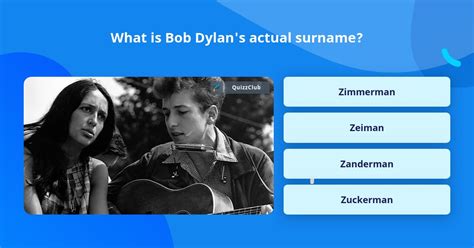 What Is Bob Dylans Actual Surname Trivia Questions Quizzclub