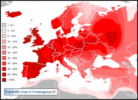 Distribution Maps Of Y Chromosomal Haplogroups In Europe The Middle