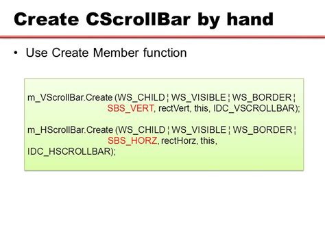 Chapter Controls Scroll Bar Control Scroll Bar Control Scroll Bar Codes Interfaces