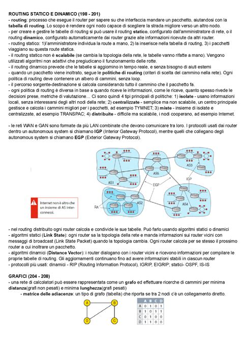 Sistemi E Reti Routing Appunti Di Sistemi Di Reti Docsity