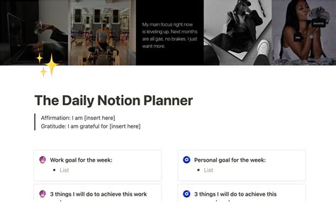 The Daily Notion Planner Notion Template
