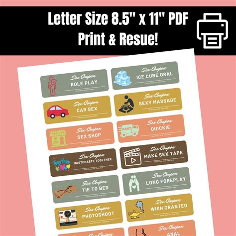 Sex Coupons Playful Naughty PDF Download Print And Use Kinky Coupons Sexy Coupons