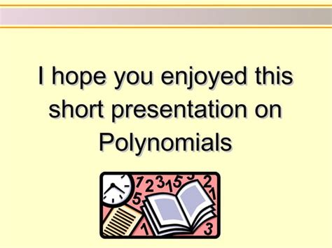 Operations On Polynomials PPT