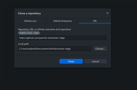 creating a tracker edge github remote for tracker one projects