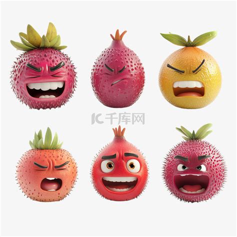 苦瓜果实可爱有趣的人物具有不同的情绪素材图片免费下载 千库网
