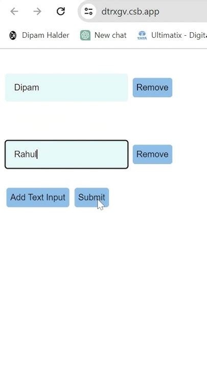 🚀dynamic Input Field Using React⁉️ Machine Coding React Javascript
