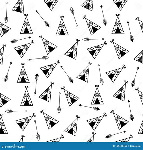 Tribal Apache Vector Seamless Border Pattern Black And White Or 131024916 Tribal Apache Vector Seamless Border Pattern Black And White Or 131024916