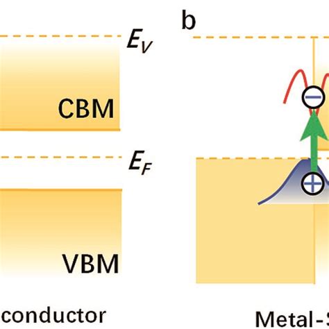 Vbm And Cbm Of A Metal Semiconductor And Metal B Download