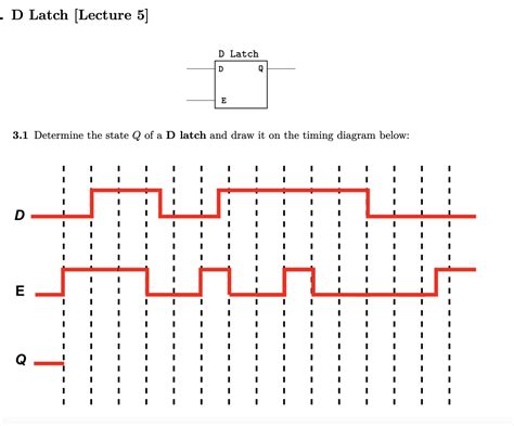 Solved D Latch Lecture Determine The State Q Of A D Chegg