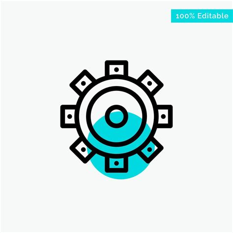 Construction Building Setting Turquoise Highlight Circle Point Vector Icon 19125259 Vector Art