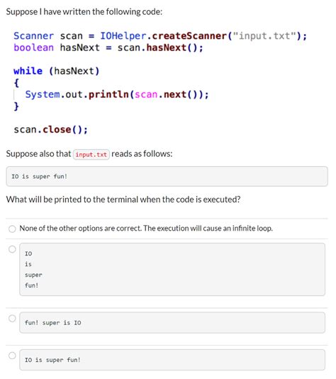 Solved Suppose I Have Written The Following Code Scanner