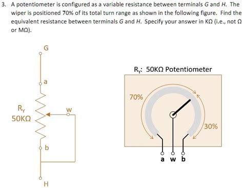 Solved A Potentiometer Is Configured As A Variable Resistance Between