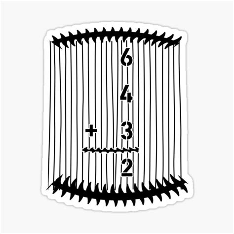 baseball inspired 6 4 3 double play turn two design sticker for sale