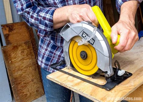 Circular Saw Cutting Plywood 1 Saws On Skates