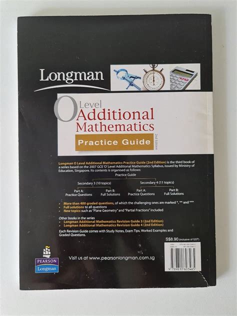 Longman O Level Additional Mathematics Practice Guide Hobbies And Toys Books And Magazines