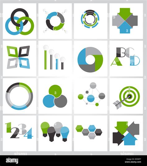 Collection Of Infographic Templates For Business Vector Illustra Stock