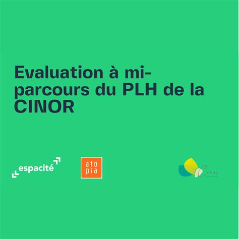 Évaluation à Mi Parcours Du Plh De La Cinor Cinor