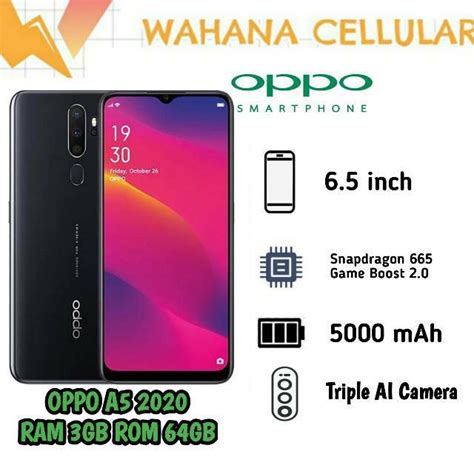 Jual HP OPPO A5 2020 RAM 3 64 GB GARANSI RESMI OPPO INDONESIA Shopee Indonesia