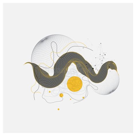 Abstract Wireframe Wave Template For Science And Technology Presentation Stock Vector Abstract Wireframe Wave Template For Science And Technology Presentation Stock Vector