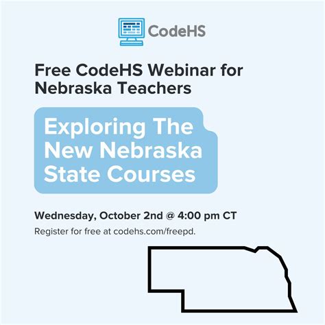 Codehs On Linkedin Nebraska Teachers Join Us Tomorrow At 4pm Ct To Learn About The Two New