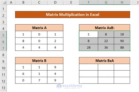 How To Do Matrix Multiplication In Excel 5 Examples Exceldemy