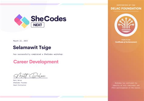 Selamawit Tsige Shecodes Profile Shecodes