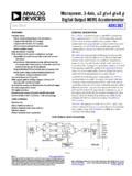 Digital Output MEMS Accelerometer Data Sheet Digital Output Mems Accelerometer Data Sheet