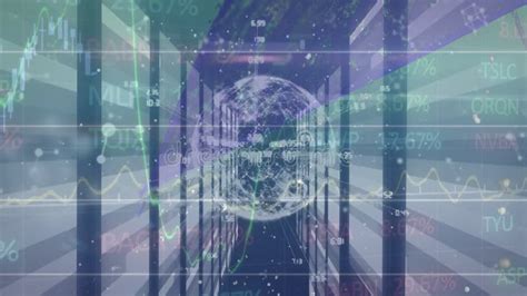 Animation Of Diverse Financial Data Graphs And Globe Over Servers Stock Video Video Of