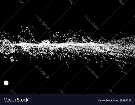 Array With Dynamic Emitted Particles Water Splash Vector Image