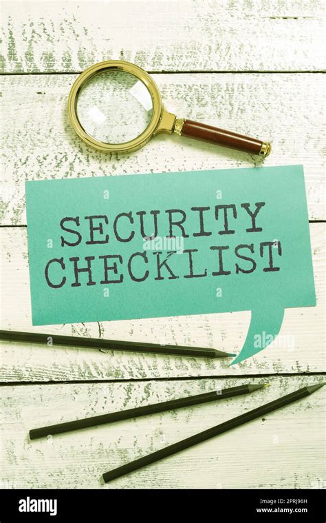 Hand Writing Sign Security Checklistprotection Of Data And System Guide