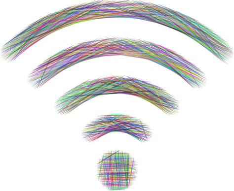 Wifi Signal Lines Colorful Openclipart