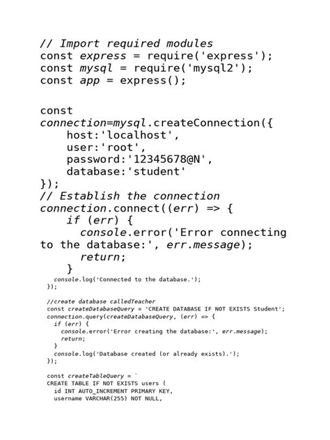 Database Connection Pdf