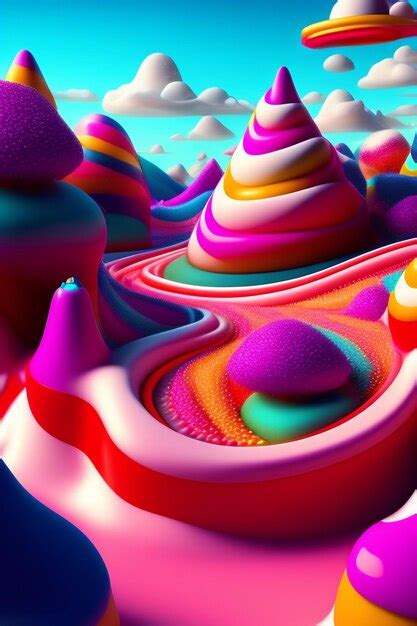 Premium Ai Image Candy Land