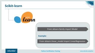 Scikit Learn Tutorial Machine Learning With Python Python For Data Science Training