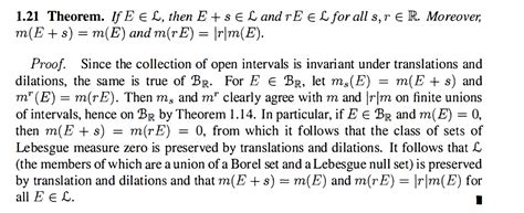 Measure Theory Lebesgue Measurable Sets Are Invariant Under