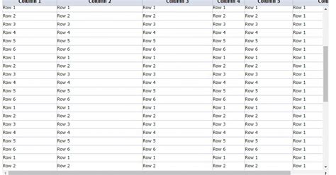 Html Tạo Scroll xy trên Table Fixed table header with x y scrolling Thế Giới Giải Mã