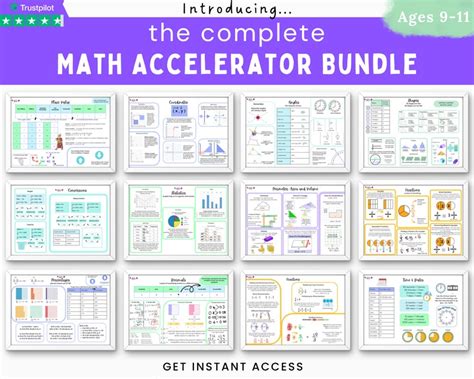 14 Colourful Maths Summary Poster Bundle Educational Classroom Wall Art Primary School
