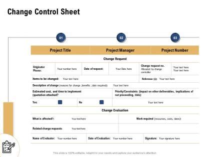 Change Control Request Form PowerPoint Presentation And Slides SlideTeam