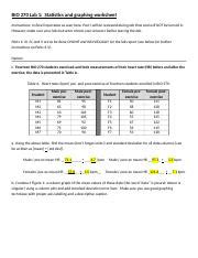 Lab 1 Stats And Graphing Worksheet Docx BIO 270 Lab 1 Statistics And Graphing Worksheet