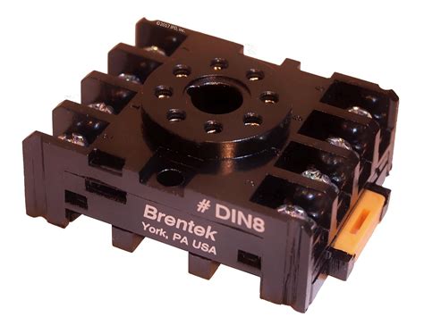 Octal Relay Socket Brentek Din 8 Din Rail Mount And