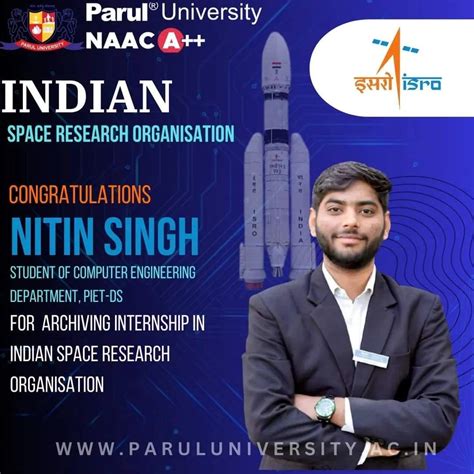 Mrhemal Patel On Linkedin Intetnshipatisro Computerengineering Diplima Paruluniversity