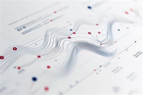 Abstract Data Visualization With Blue And Red Points White Background Stock Illustration