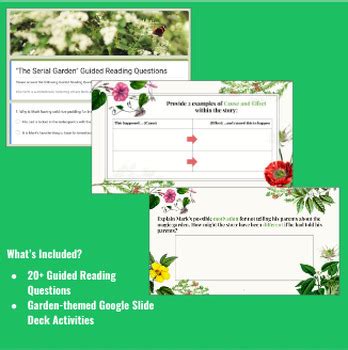 The Serial Garden Guided Reading Questions And No Prep Digital