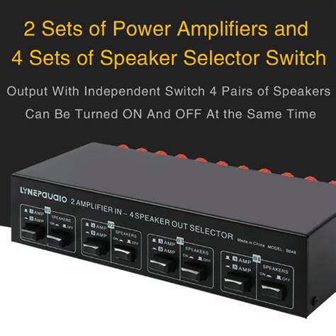In Out Passive Power Amplifier Speaker Selector Switcher Speaker Switch Splitter Partition
