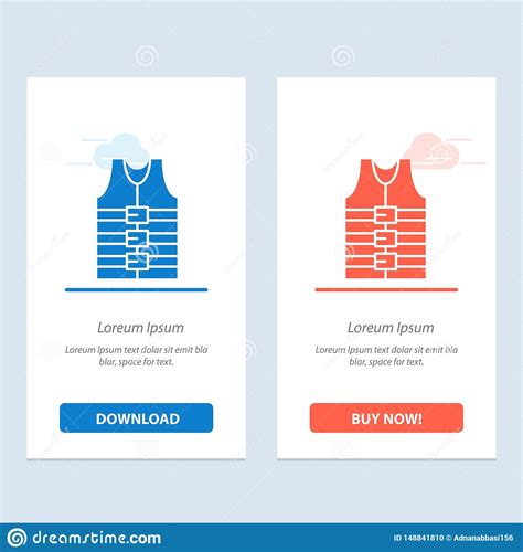 Web Blue And Red Download And Buy Now Web Widget Card Template Stock Vector Illustration Of