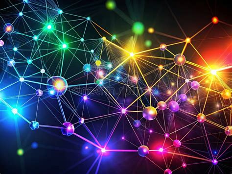 A Dynamic Visualization of a FutureForward Blockchain Network Glowing Nodes Intertwined in a ...